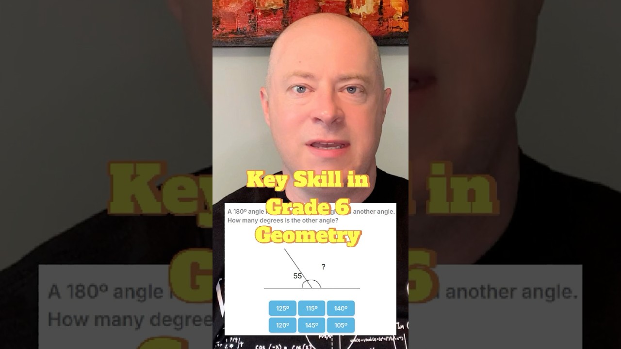 Find the missing angle from a straight line (supplementary angle) #maths #geometry #angles