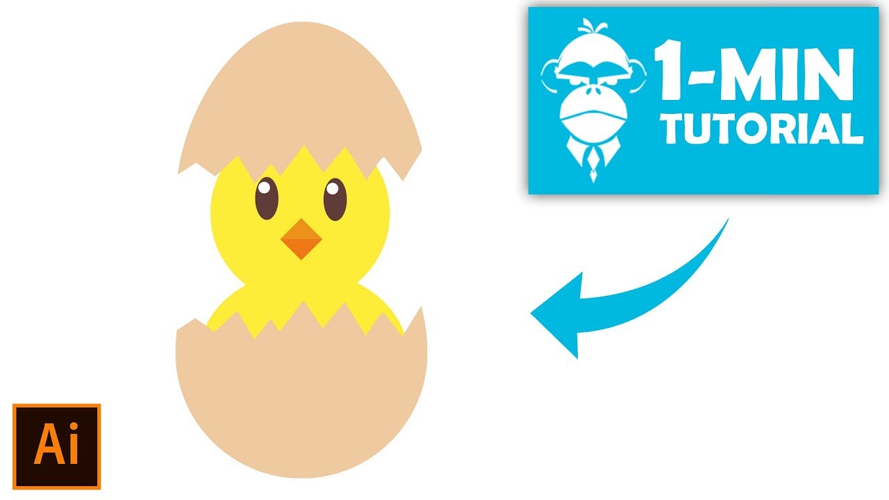 Flat Design Chick - Illustrator Tutorial