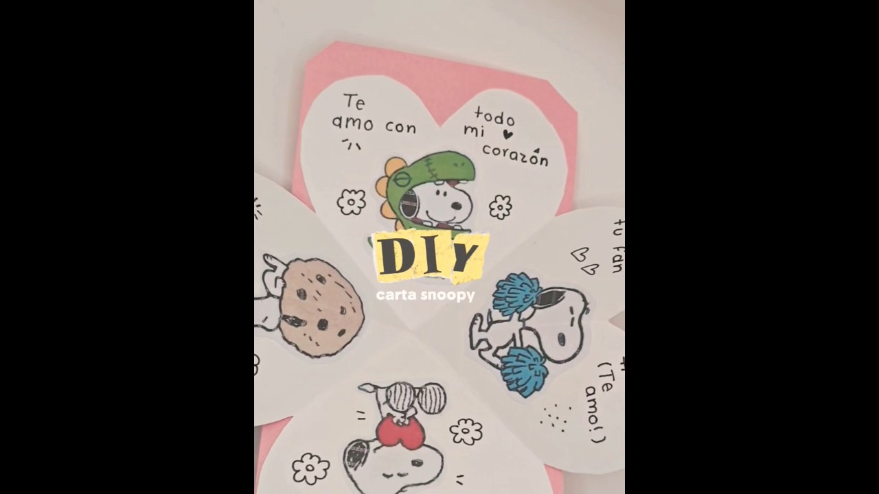 • DIY CARTA DE SNOOPY TUTORIAL •      #parati #arte #diy #tutorial #sígueme #snoopy