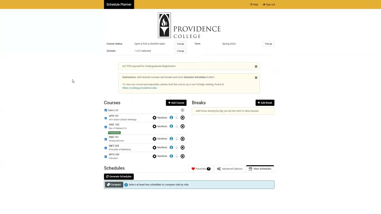 How to Create a Course Plan Using Schedule Planner