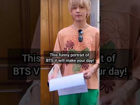 BTS V shows off his funny portrait #viral #ytshorts #bts #video #v #taehyung #shorts
