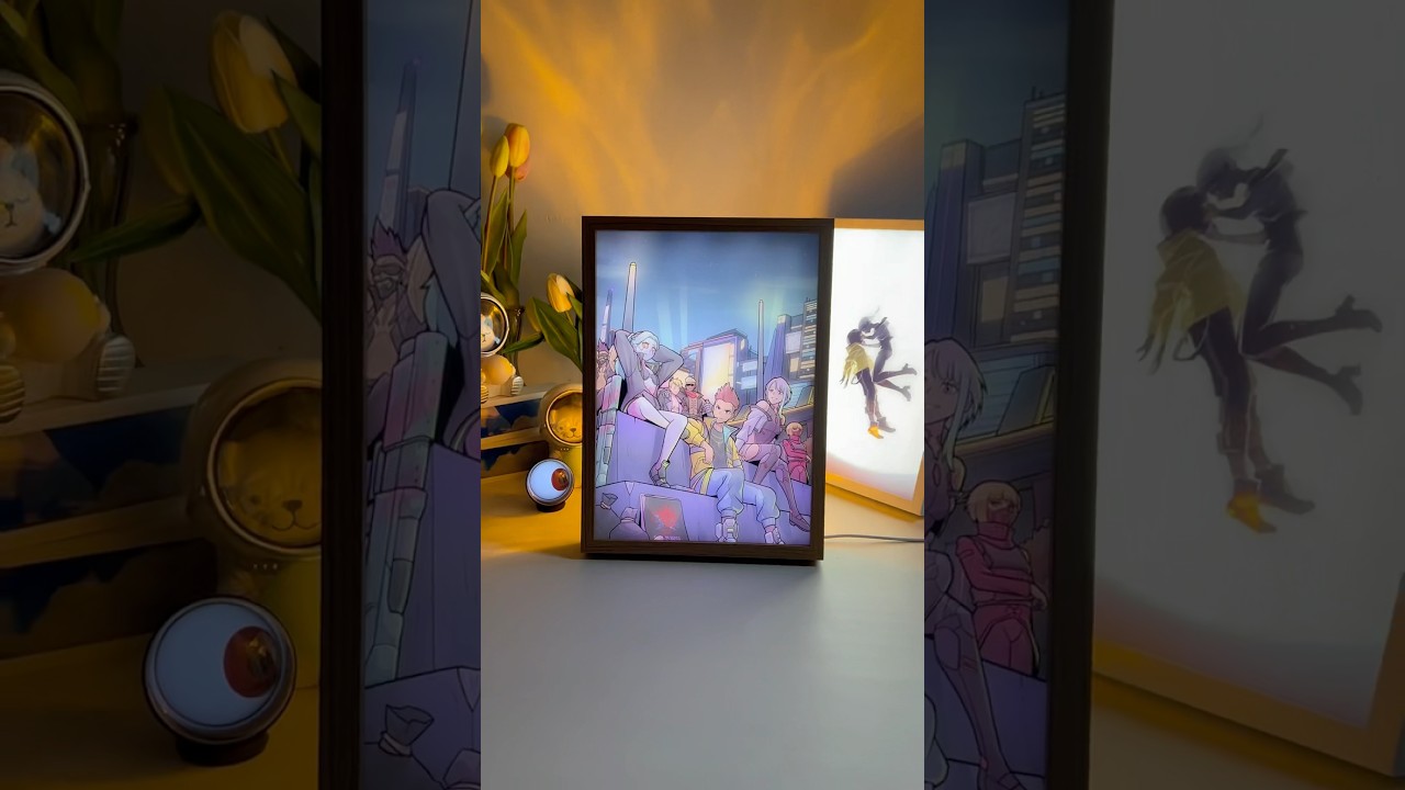 When the Light Turns On… They’re All Back.#cyberpunk  #cyberpunkedgerunners #lightpainting #gift