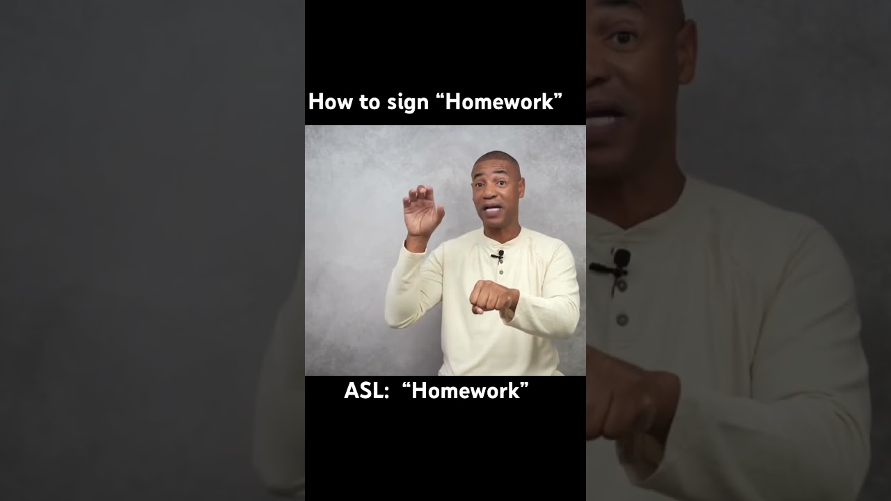 How to sign “Homework” in ASL