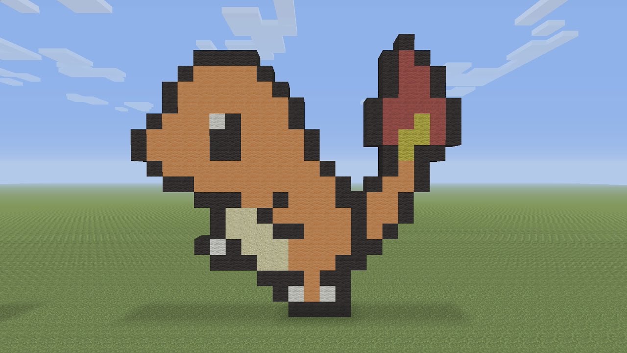 Minecraft Pixel Art - Charmander Pokemon #004