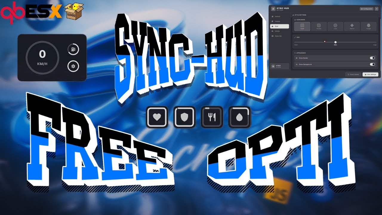 [FREE] FIVEM HUD SCRIPT [QBCORE, ESX, AND QBOX] SYNC-HUD [FULLY CUSTOMIZABLE STANDALONE HUD]