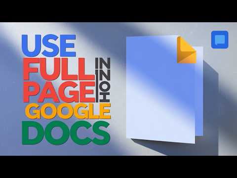 How to Use Full Page in Google Docs (For maximum writing space)