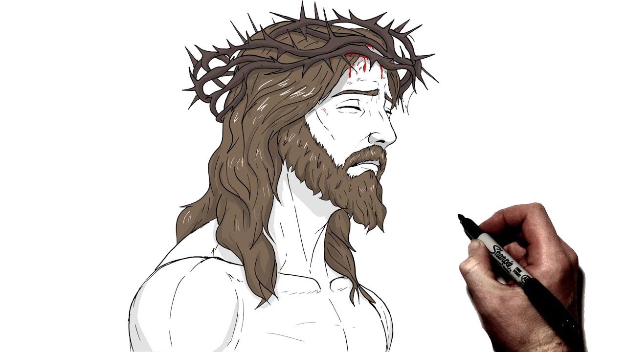 How To Draw Christ with Thorns | Step By Step |