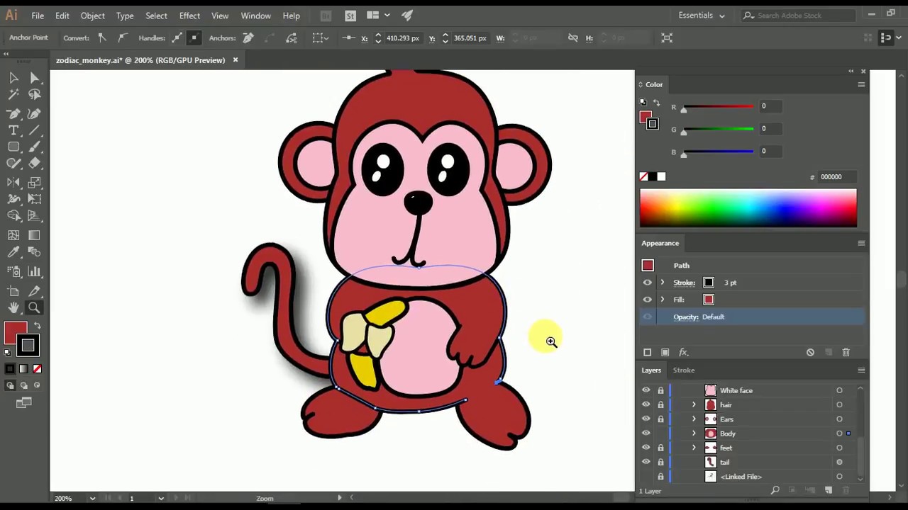 Creating a Monkey in Illustrator CC