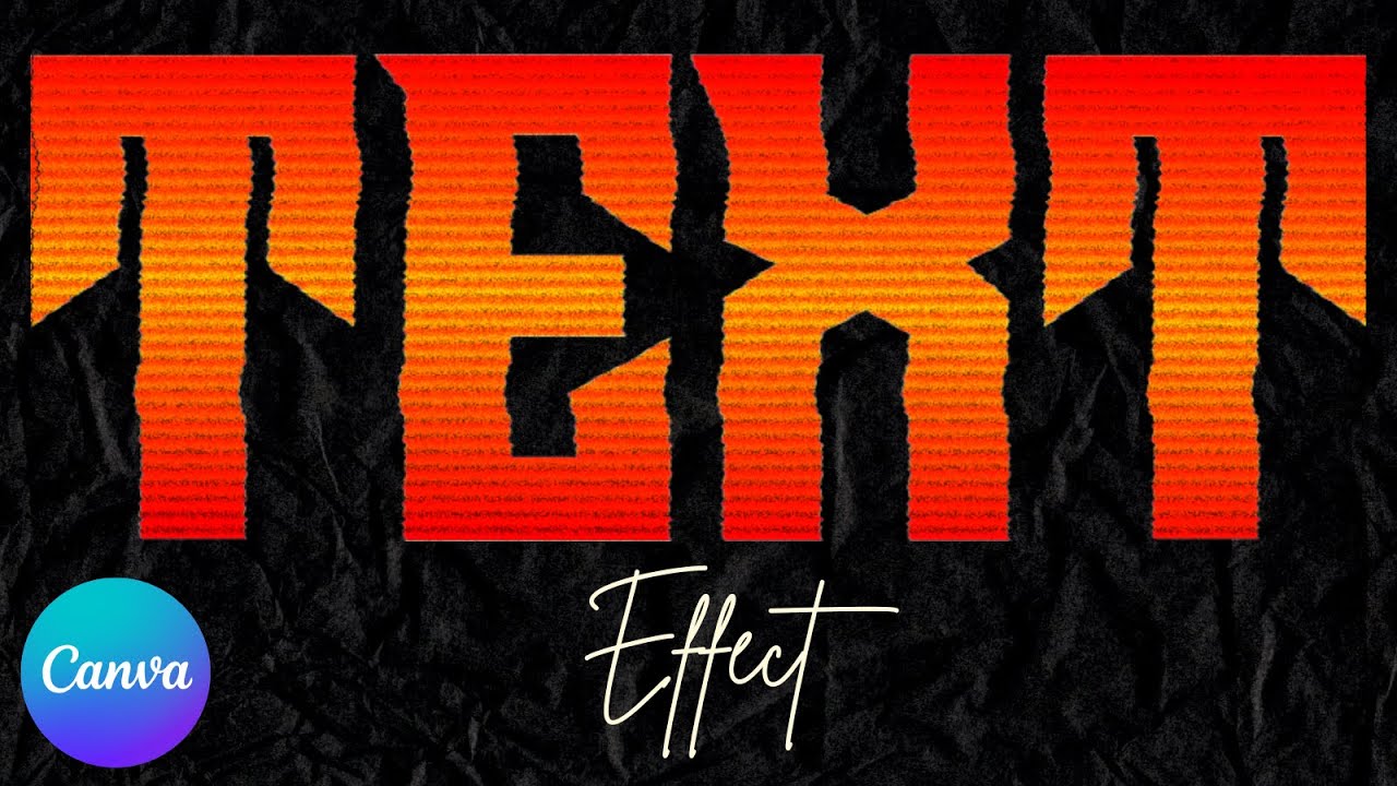 Text Effect in Canva | Retro Text Effect in Canva | Canva Tutorial