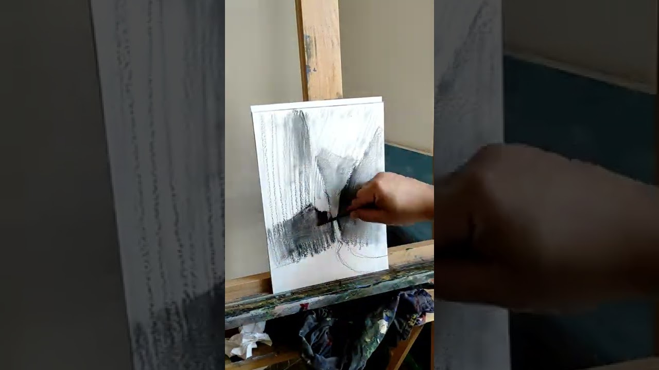 Charcoal. Landscape Sketch