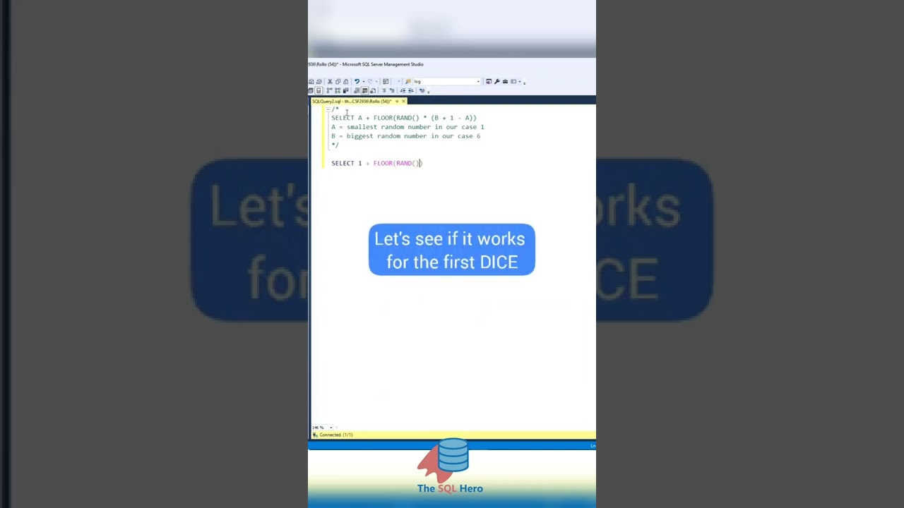 Random numbers in SQL SERVER #sql #sqlserver #database #dba #ssms #data #dataanalytics #dev #it