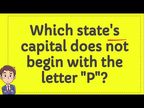 Which state`s capital does not begin with the letter "P"?