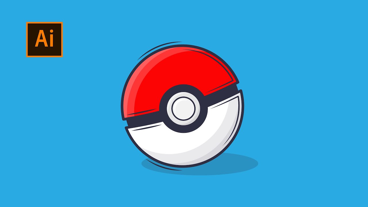 Adobe Illustrator CC Tutorial - How To Make A Pokemon Ball