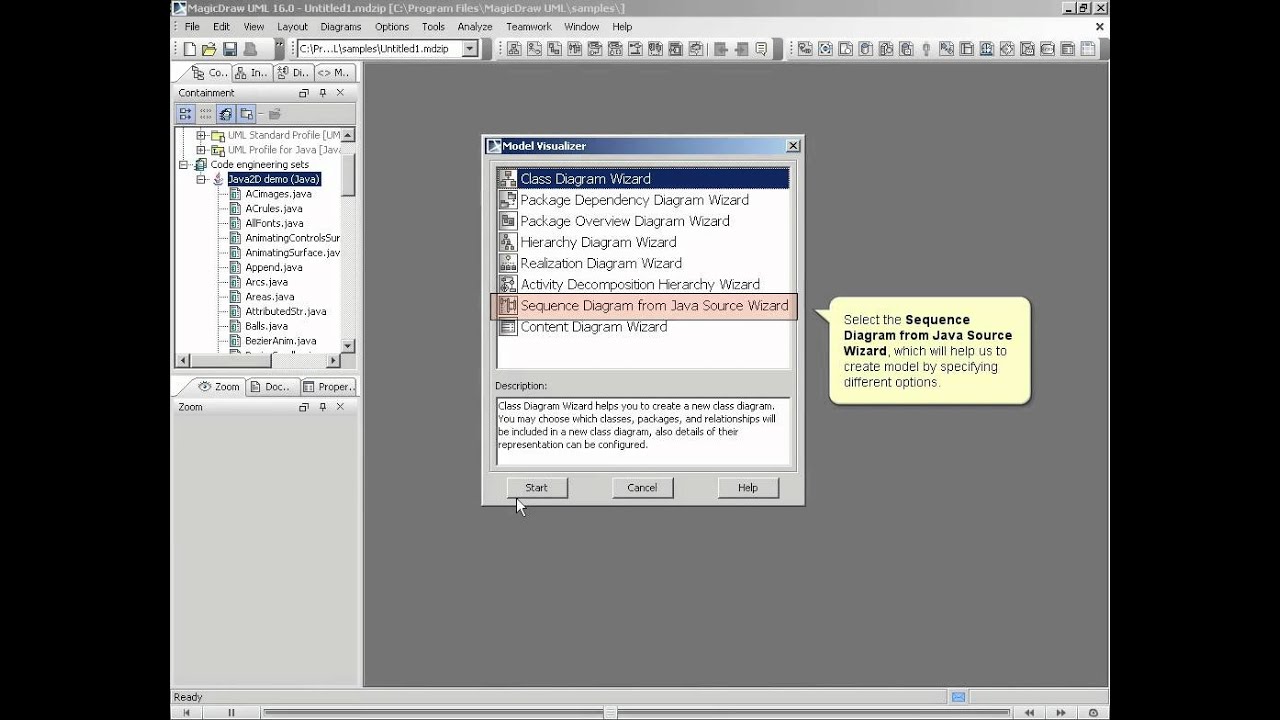 Java Reverse to Sequence Diagram