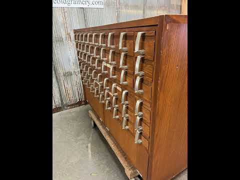 120 Drawer Card Catalog! TheOldGrainery .com 217-779-3992 #cardcatalog #theoldgrainery