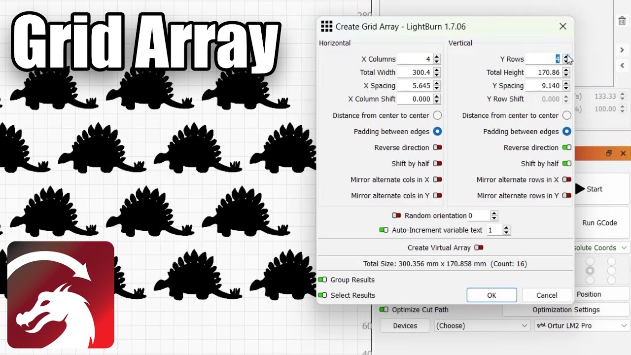 VIDEO: Creating Grid Arrays in LightBurn - Video Releases - LightBurn ... VIDEO: Creating Grid Arrays in LightBurn - Video Releases - LightBurn ...