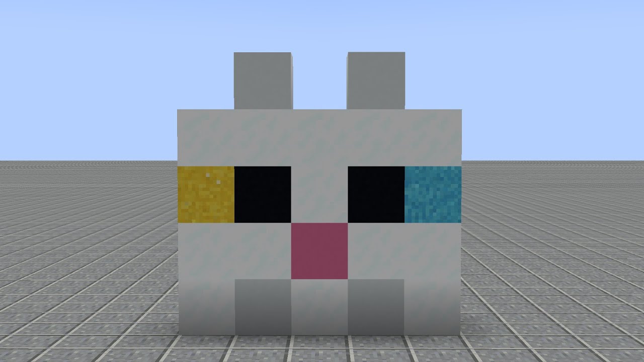 Minecraft SIMPLE WHITE CAT FACE Pixel art build tutorial! #shorts