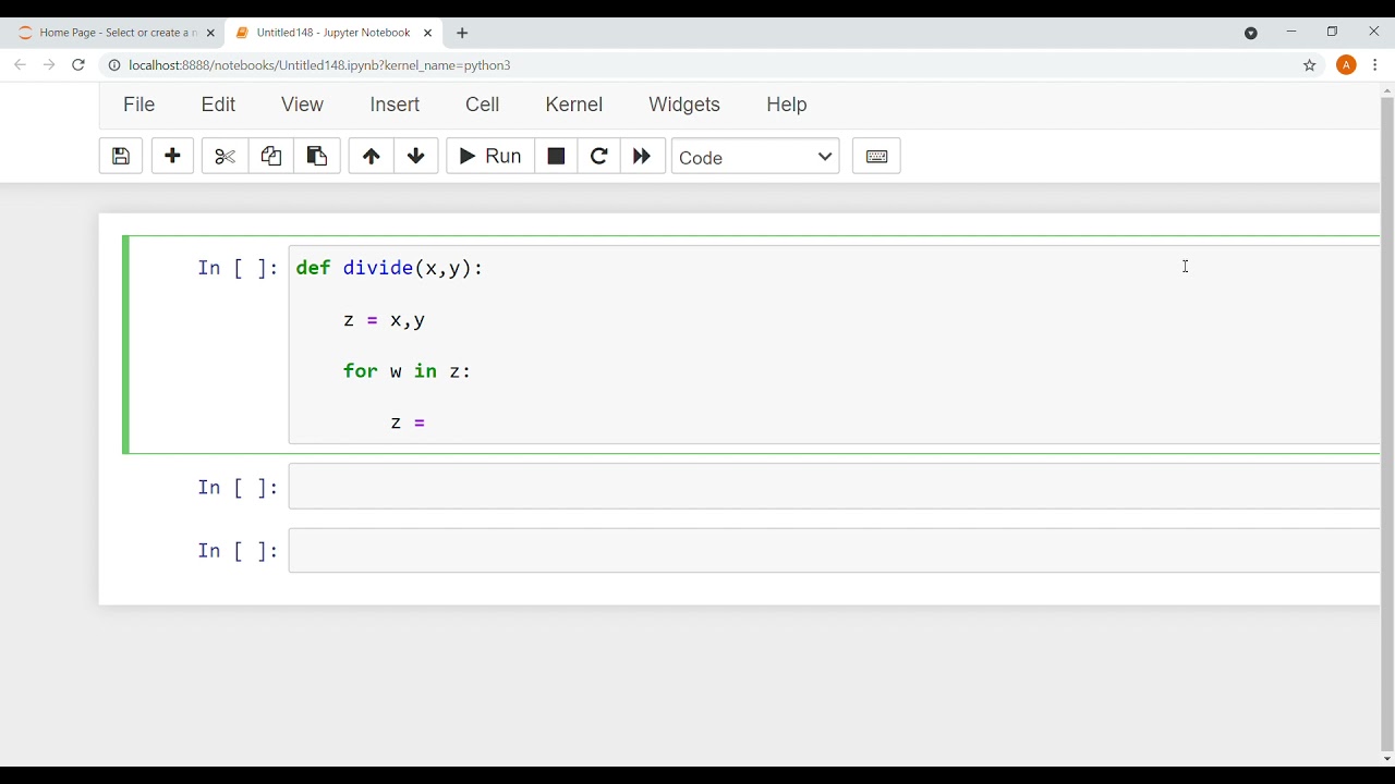 How to divide two numbers using with function in python
