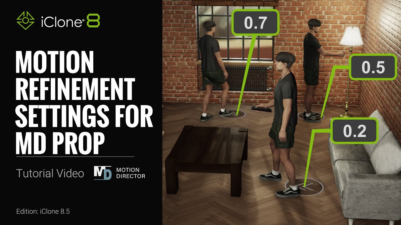 Motion Refinement Settings for MD Prop | iClone 8 Tutorial