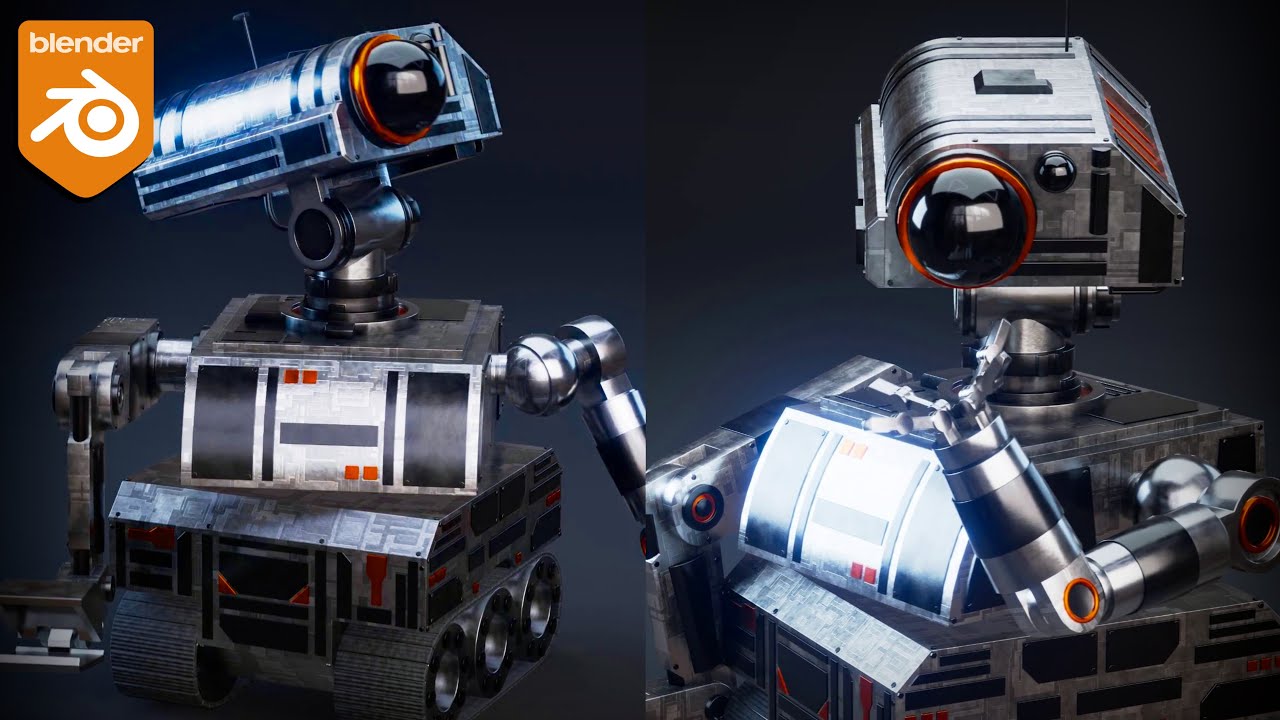 Sci-Fi Construction Robot Blender Course (Final Animation)