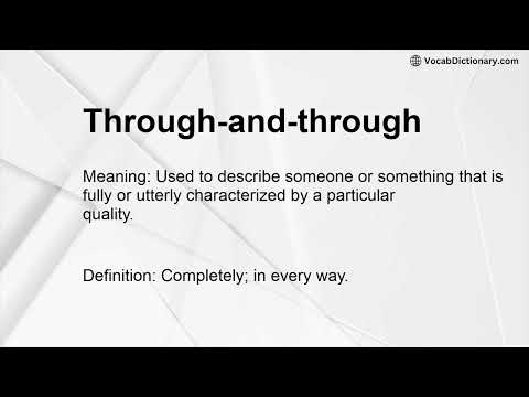 Through-and-through Meaning