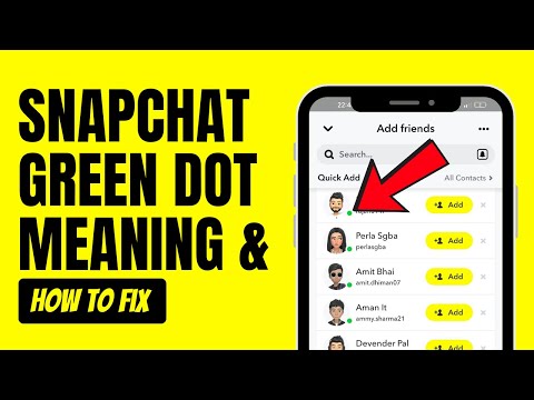 What Does the Green Dot Mean on Snapchat | Snapchat Green Dot Meaning