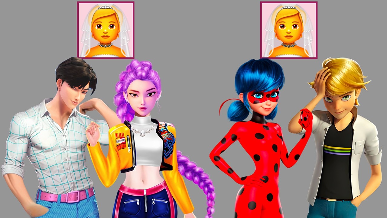 Epic Wedding Glow Up! 💍✨ | Rumi & Jinu vs Ladybug & Adrien