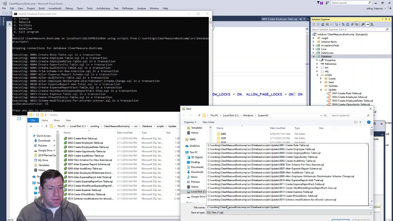 How to develop SQL Server schema changes in a devops workflow