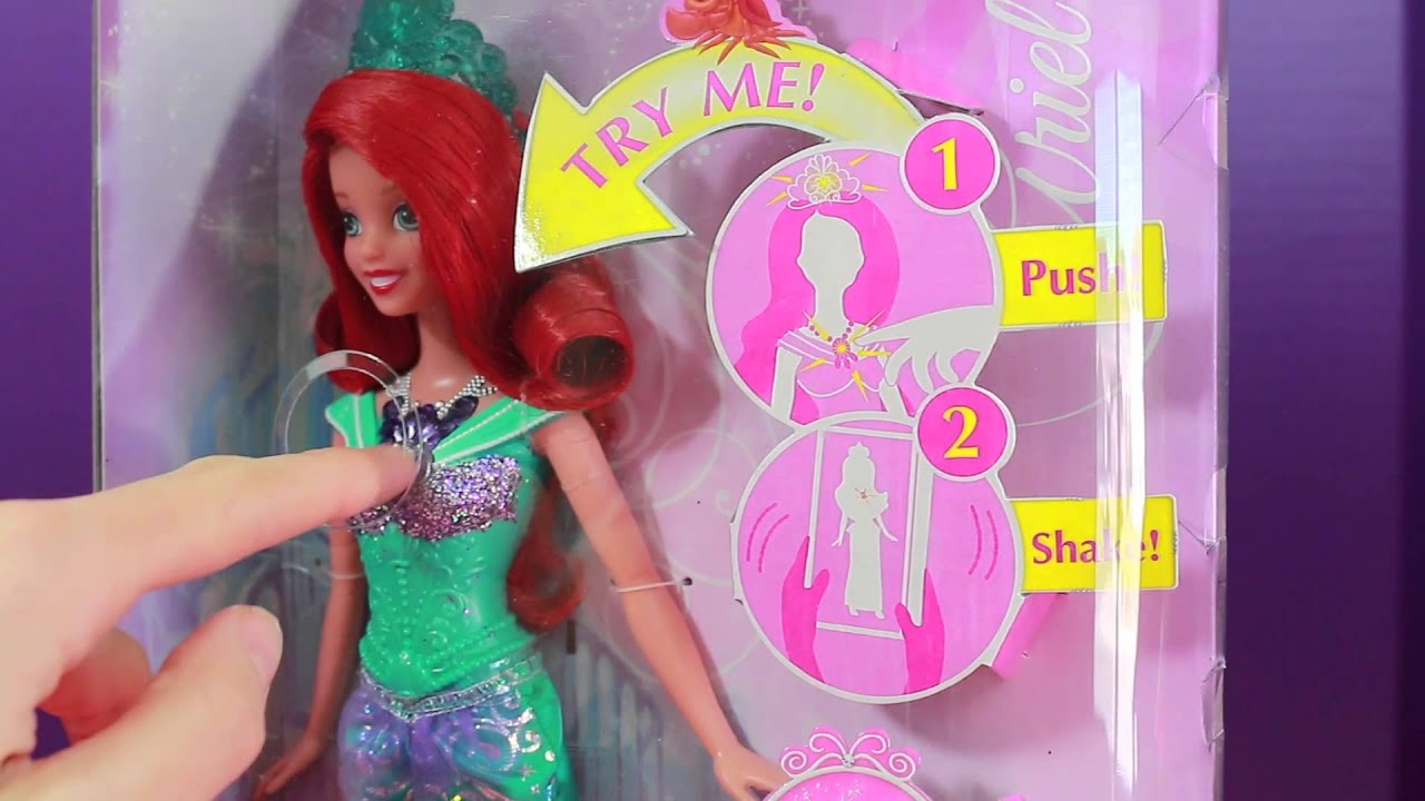 DISNEY Princess Glitter 'N Lights Ariel Doll Shimmer Light Up