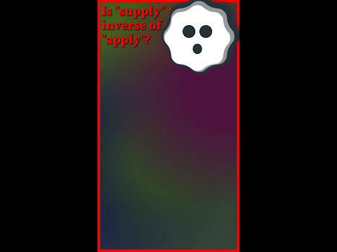 It's dangerous to generalize that supply is the inverse (or opposite) of apply. It might... #shorts