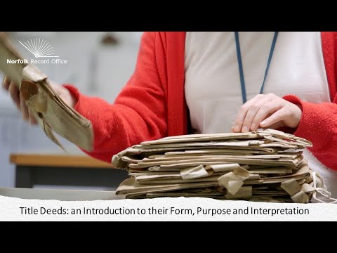 Title Deeds: an Introduction to their Form, Purpose and Interpretation