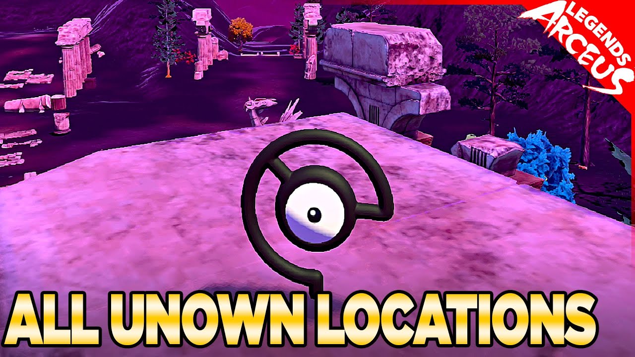 All 28 Unown Locations, Alphas, & Shiny Hunting - Pokemon Legends Arceus