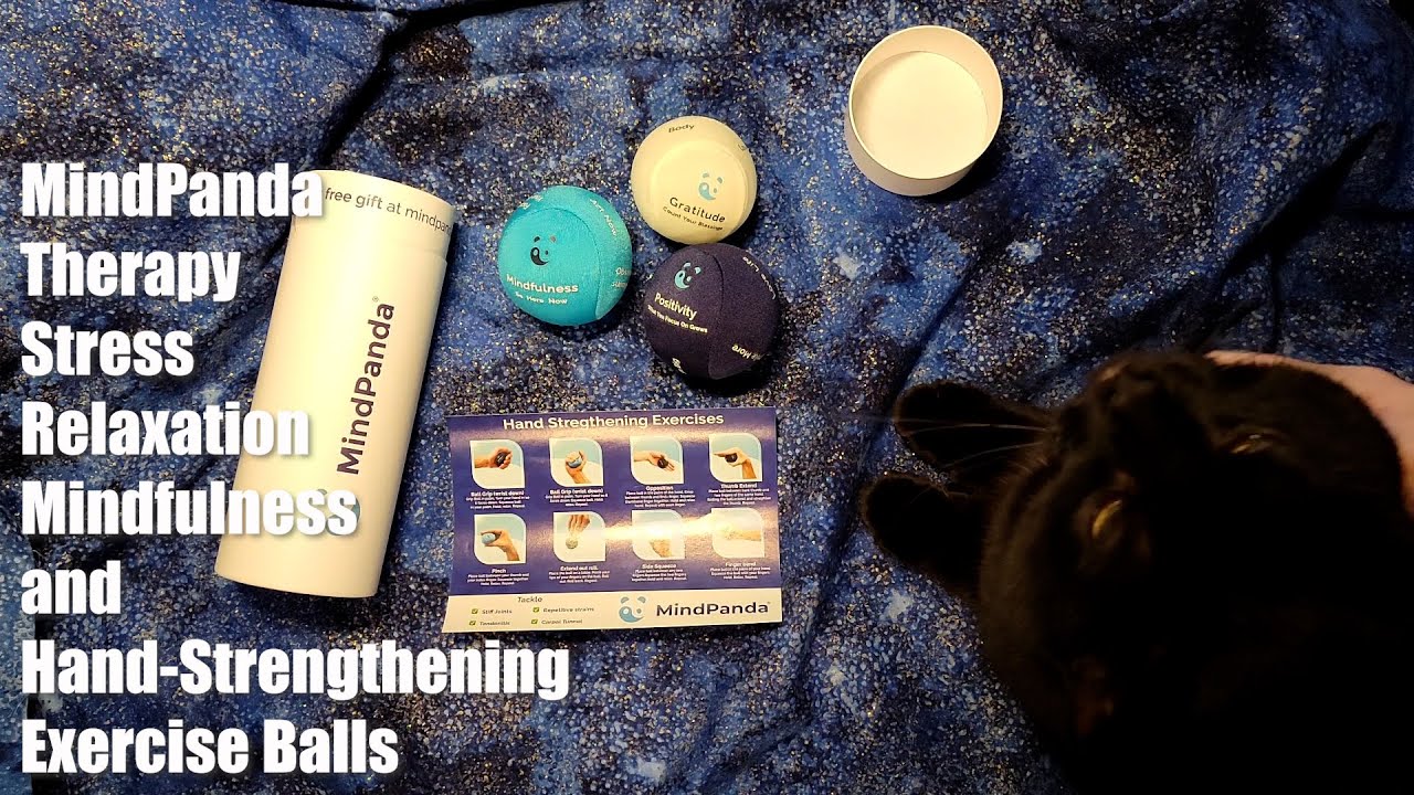 MindPanda Therapy Stress Relaxation Mindfulness and Hand-Strengthening Exercise Balls