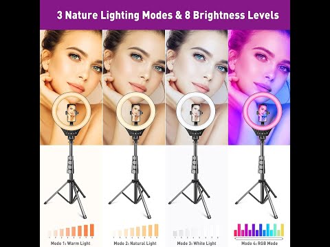 Amazon com  10  Ring Light with Tripod Stand and Phone Holder