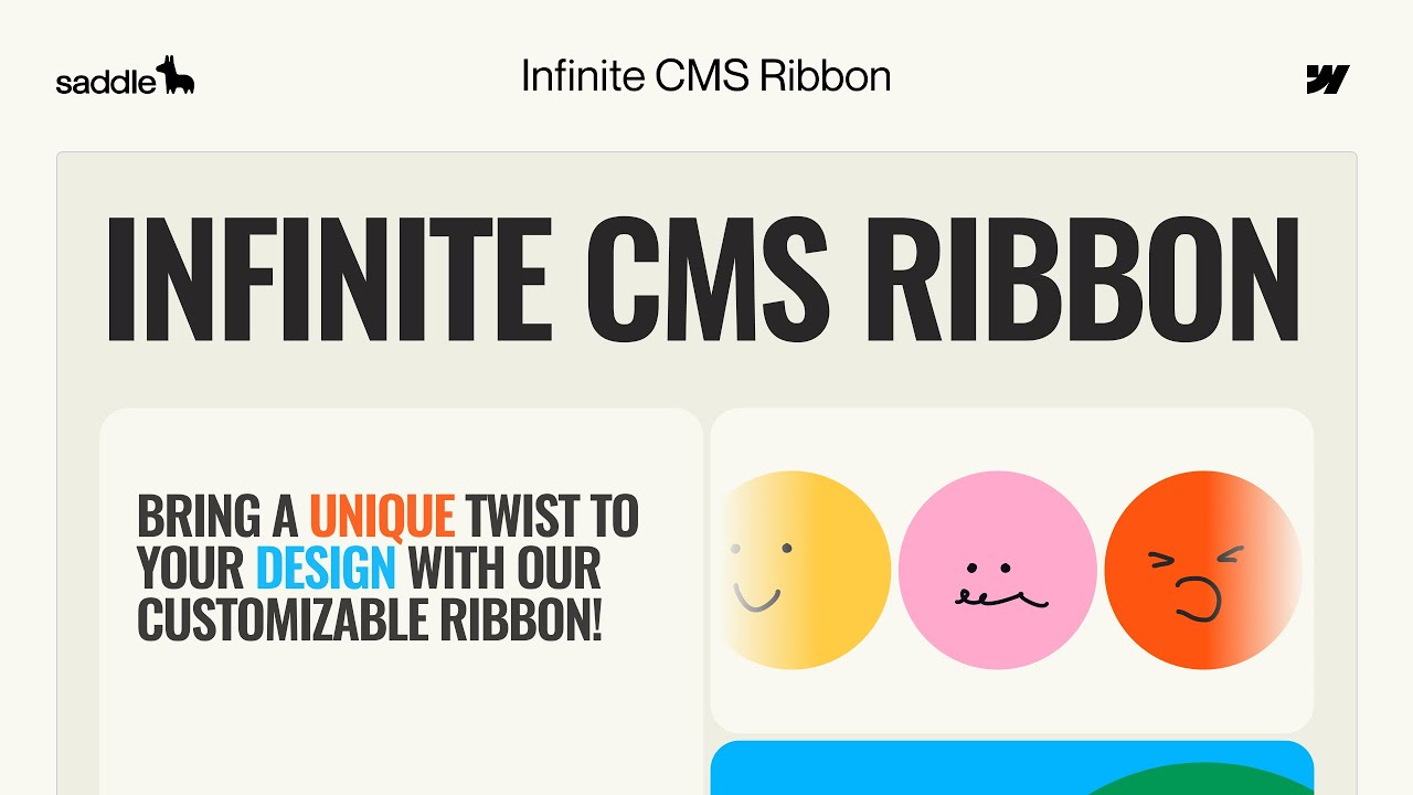 Infinite CMS Ribbon | Webflow Cloneable