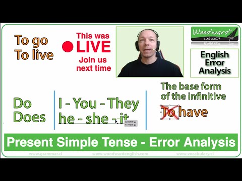 LIVE English - Error Analysis Game - Present Simple Tense