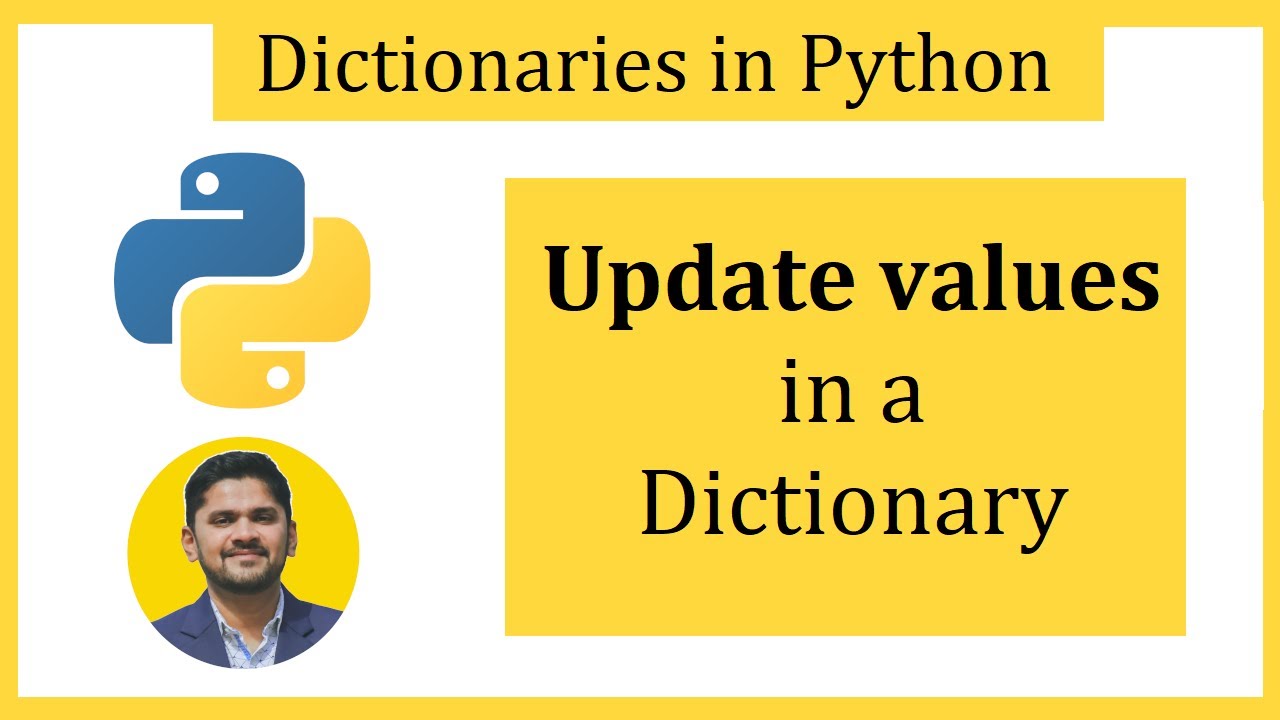 How to Update values in a Python Dictionary