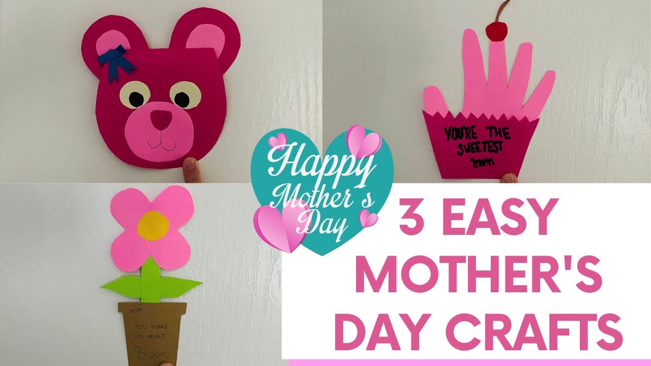 3 Easy Mother's Day Crafts for Kids | How to Make 3 Easy Mother's Day Crafts