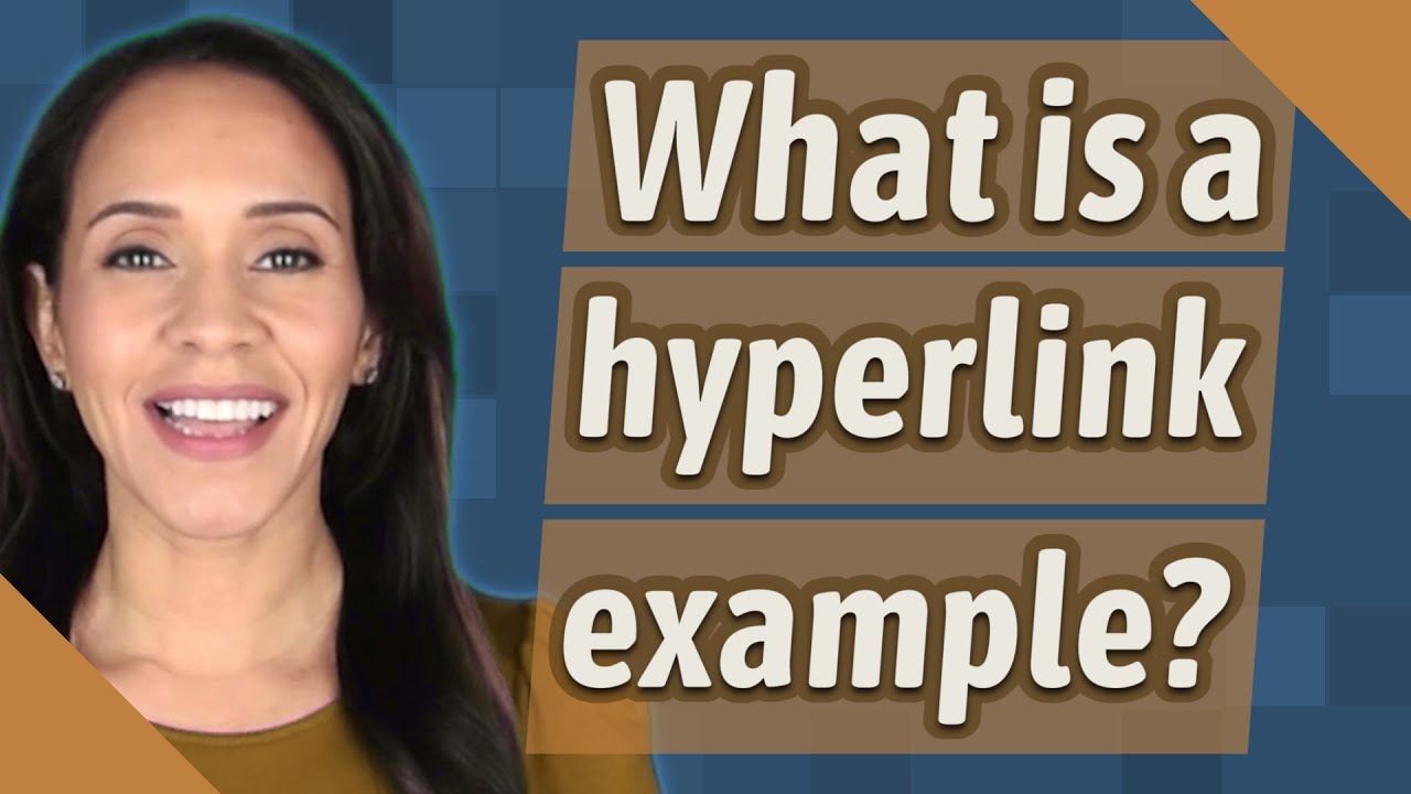 What is a hyperlink example?
