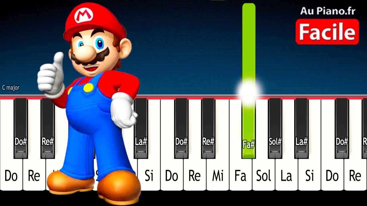 Mario Bros Piano Tuto FACILE (Aupiano.fr) - Au Piano.Fr