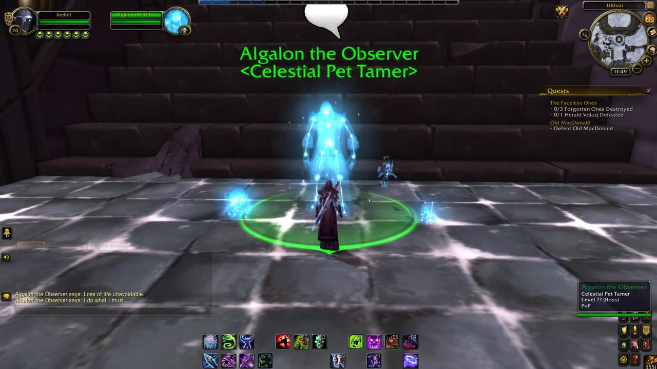 Algalon (par équipe de famille) - Combats de mascottes - World of ...