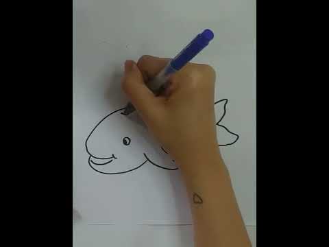 How to Draw a Cute Whale Step by Step (FOR KIDS)🐳 #shorts #easy #whale