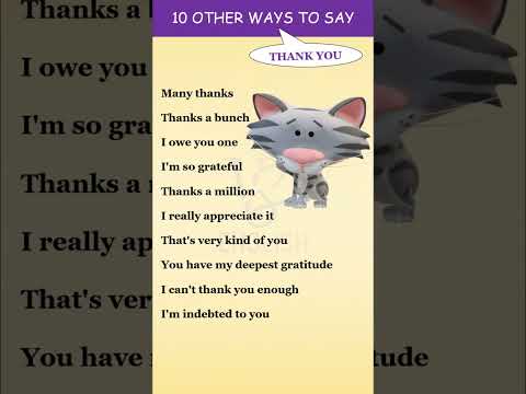 10 new ways to say"Thank You"||Expressing gratitude#shorts #viral ||stop using thank
