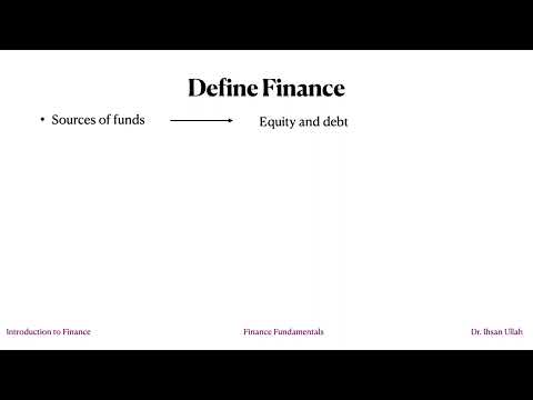 2. Definition of Finance