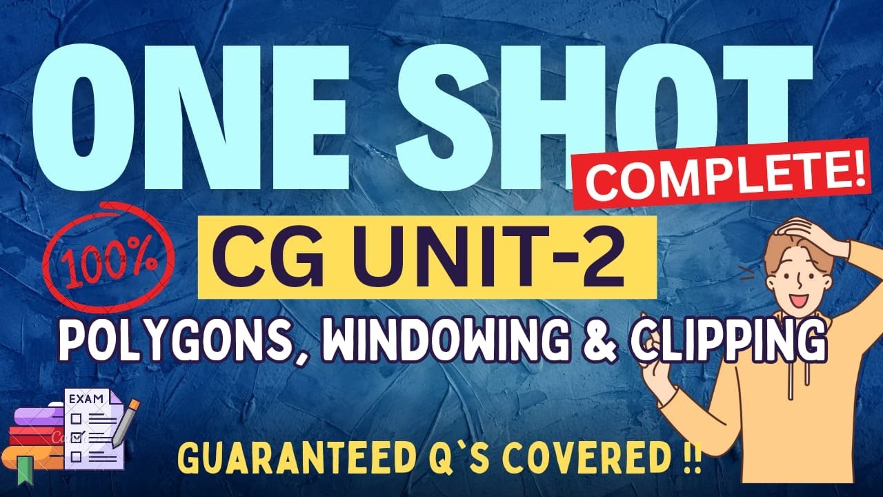 CG UNIT-2 Complete ONE SHOT 🔥| Polygons, Windowing & Clipping | SPPU Second Year |