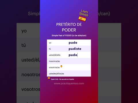 Pretérito de PODER (be able/can)