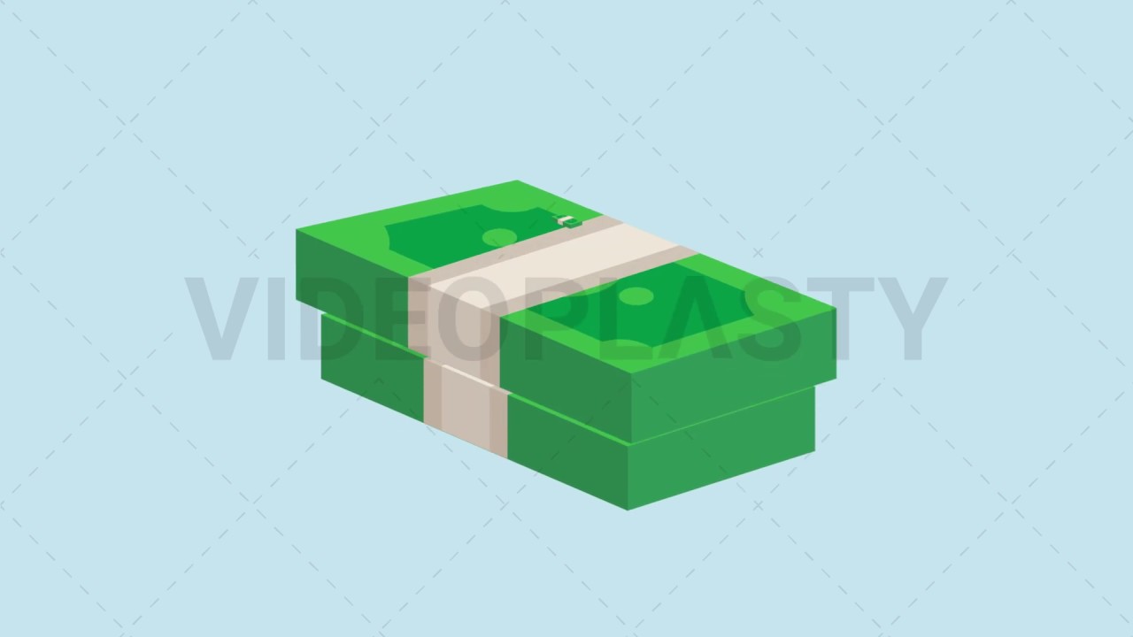 Stack of Money Icon (Dollars) Animation [MOV & GIF]