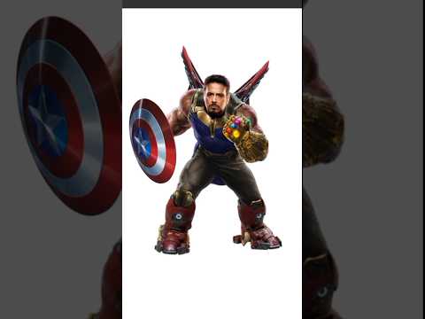 Iron man + Thanos + Hulk buster + Captain america || Fusion art || #shorts #youtubeshorts