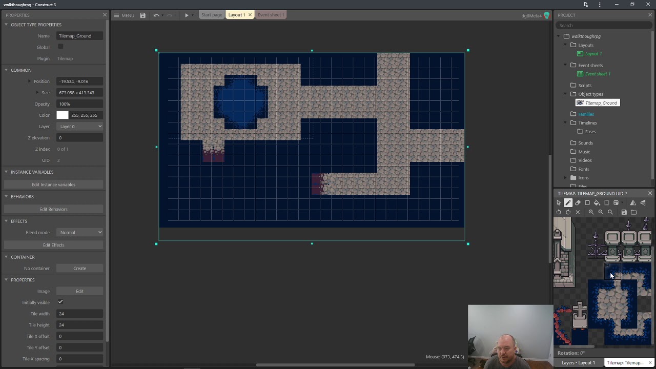 Construct 3  Top Down RPG Part1