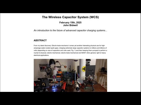 Science Journal - Wireless Capacitor System - John Bidwell